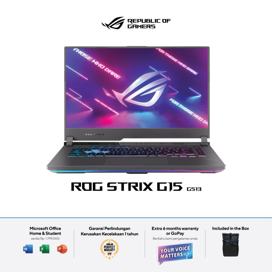 Jual ASUS ROG STRIX G513RM-R936D6G-O Ryzen 9 6900HX 16GB 1TB 3060 W11 ...