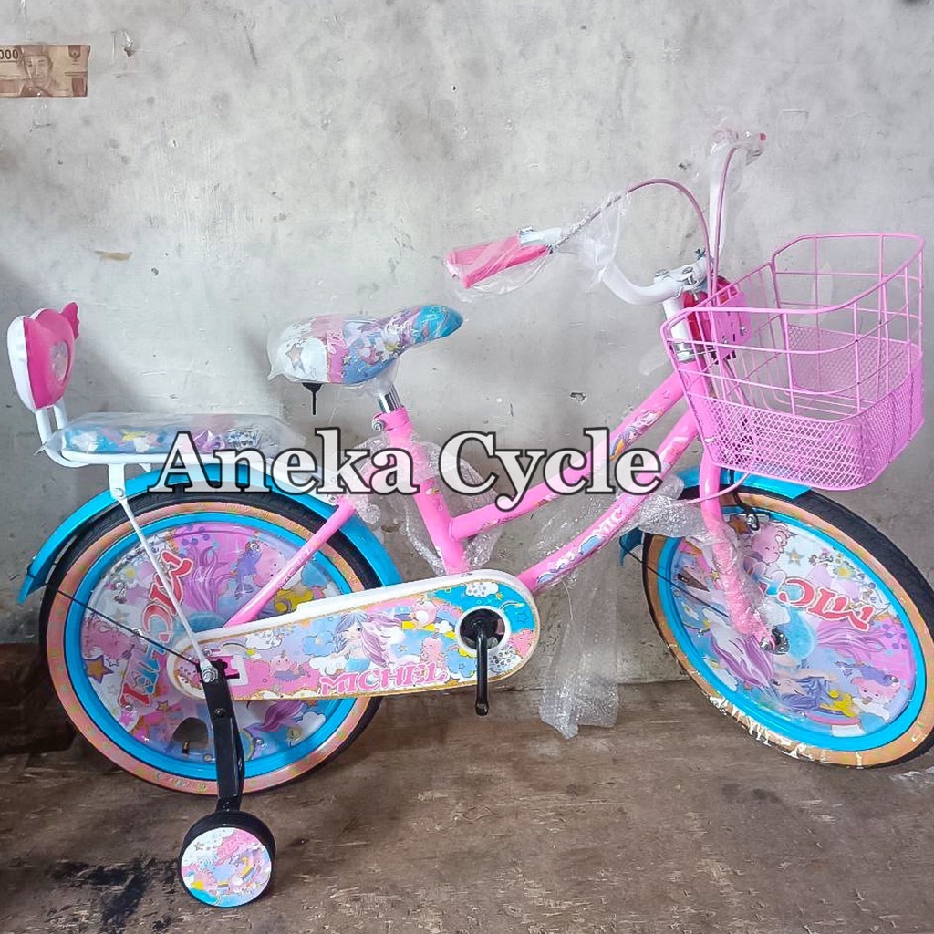 Jual Sepeda Anak Cewek Perempuan Roda Empat 18 Michel Rainbow Little ...