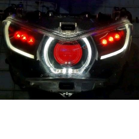 Jual REFLEKTOR NMAX NEW CUSTOM PROJIE BI-LED | Shopee Indonesia