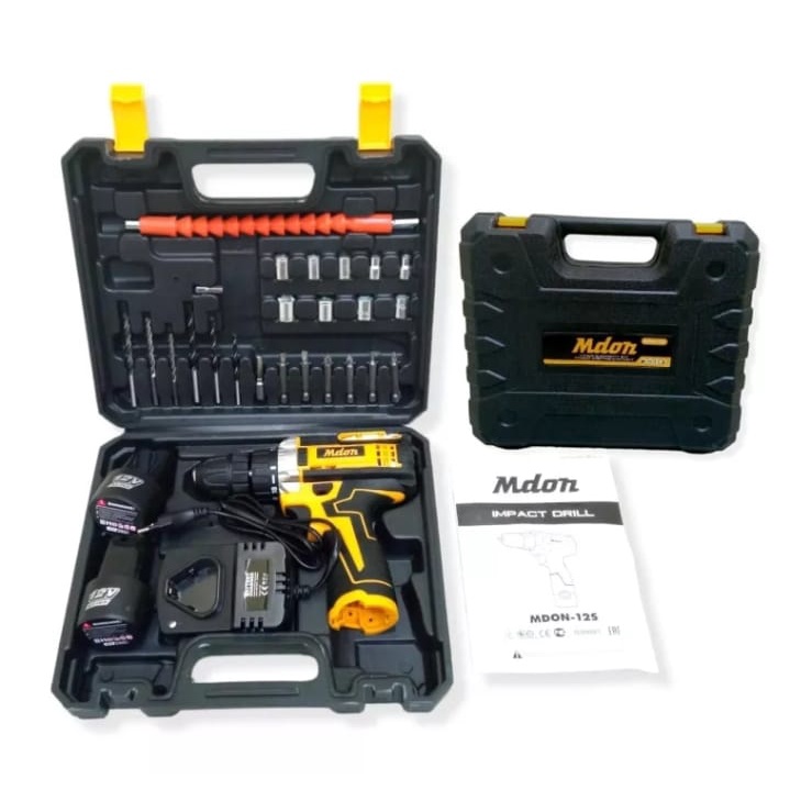 Jual EDON 12V MDON12TS BOR OBENG BOR 2 BATERAI 12V CHARGER CORDLESS ...