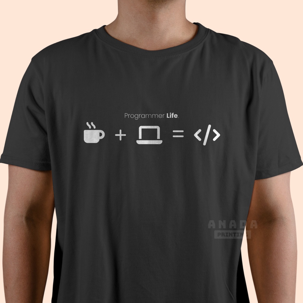 Jual T-Shirt Kaos Programmer Life Murah Bisa Satuan Bisa Desain Custom ...