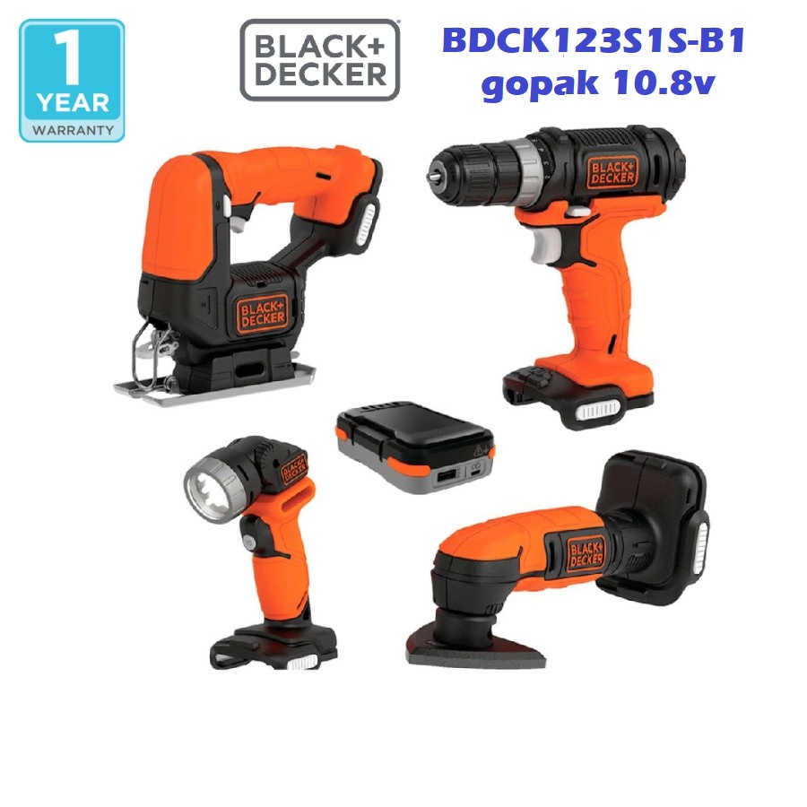 Jual Cordless Black+Decker GoPak 4-Tool Combo Kit 4 in1 Perkakas ...