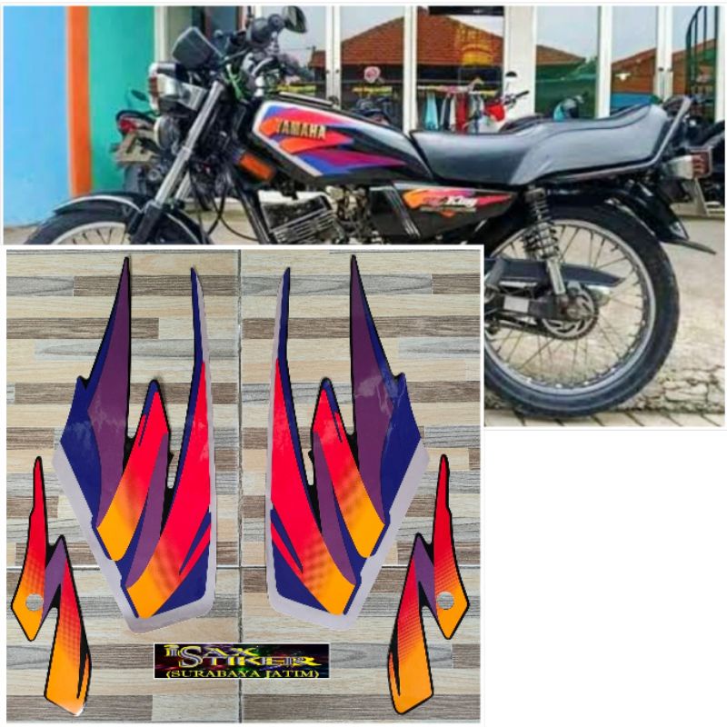 Jual striping original Yamaha RX KING hitam merah tahun 1996 | Shopee ...