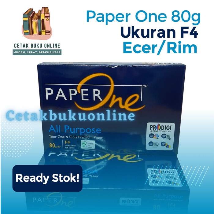 Jual Paper One - Kertas HVS 80 gr Ukuran f4 (1 RIM) | Shopee Indonesia