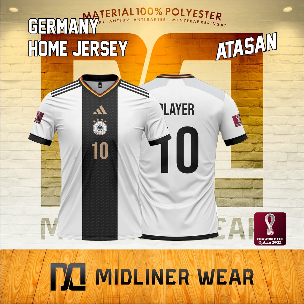 Jual Jersey ATASAN TIMNAS GERMANY HOME WORLD CUP QATAR 2022 Free ...