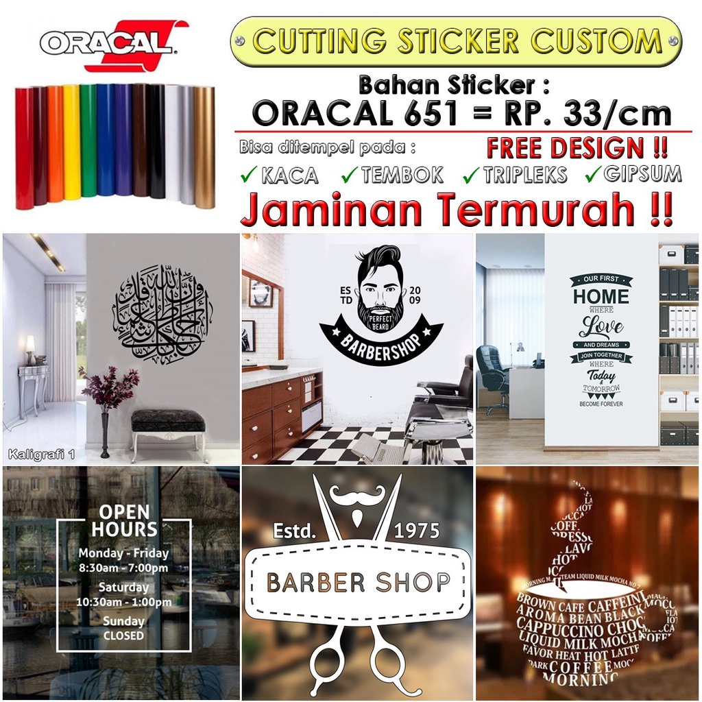 Jual CUTTING STICKER CUSTOM CUTING STIKER ORACAL ASAHI LOGO NAMA DESIGN ...