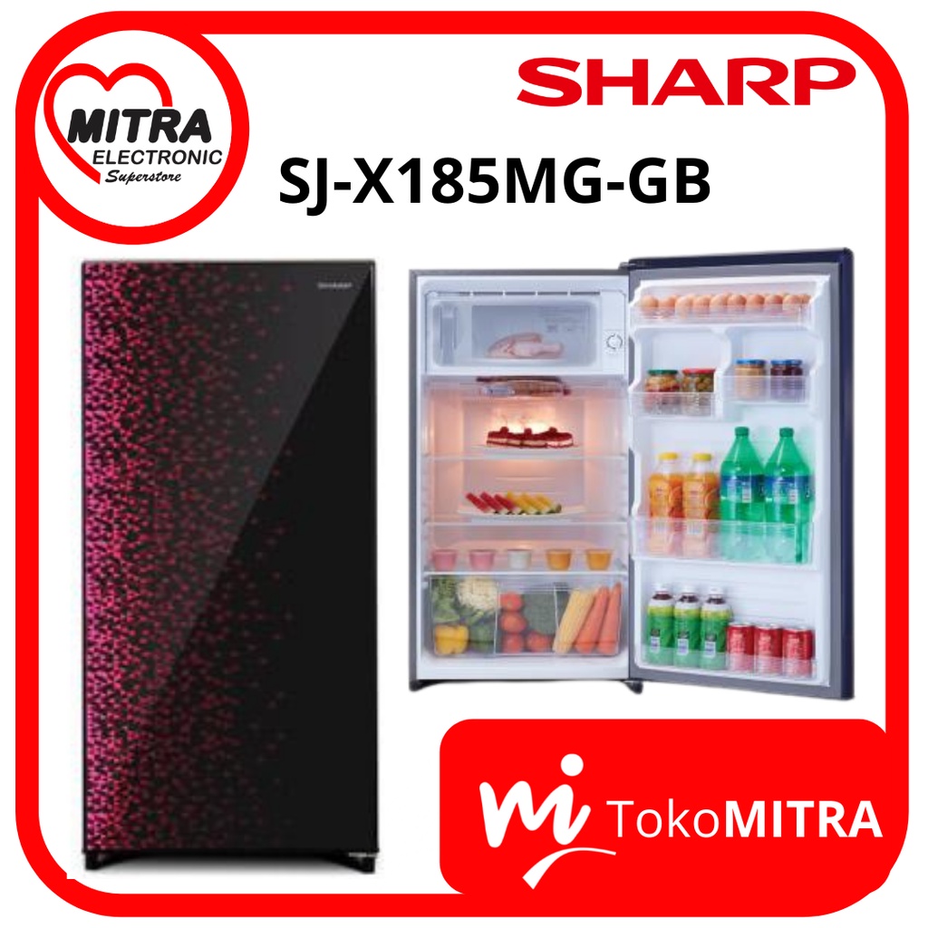 Jual LEMARI ES 1 PINTU SHARP SJ-X185MG-GB/GR (157 Ltr) | Shopee Indonesia