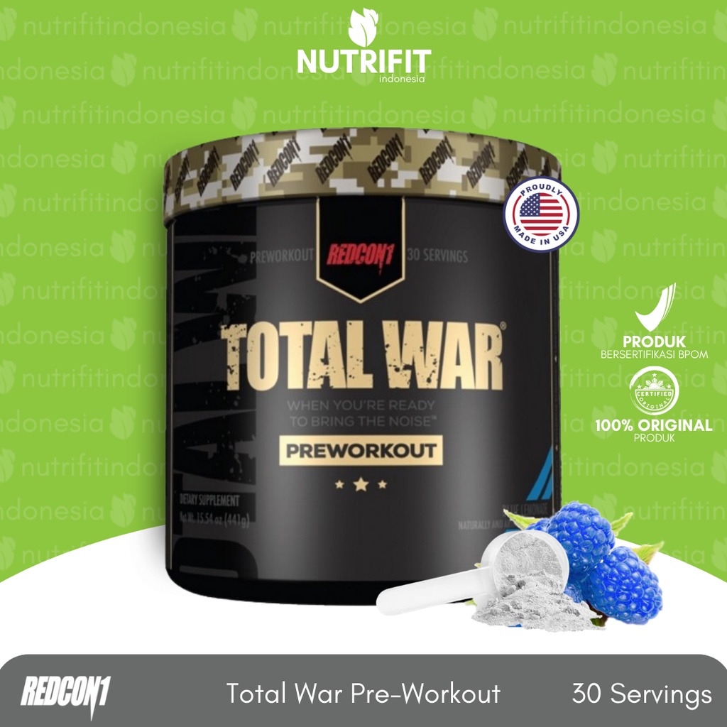Jual Redcon1 Total War 30 Serving 441g Pre Workout TotalWar | Shopee ...