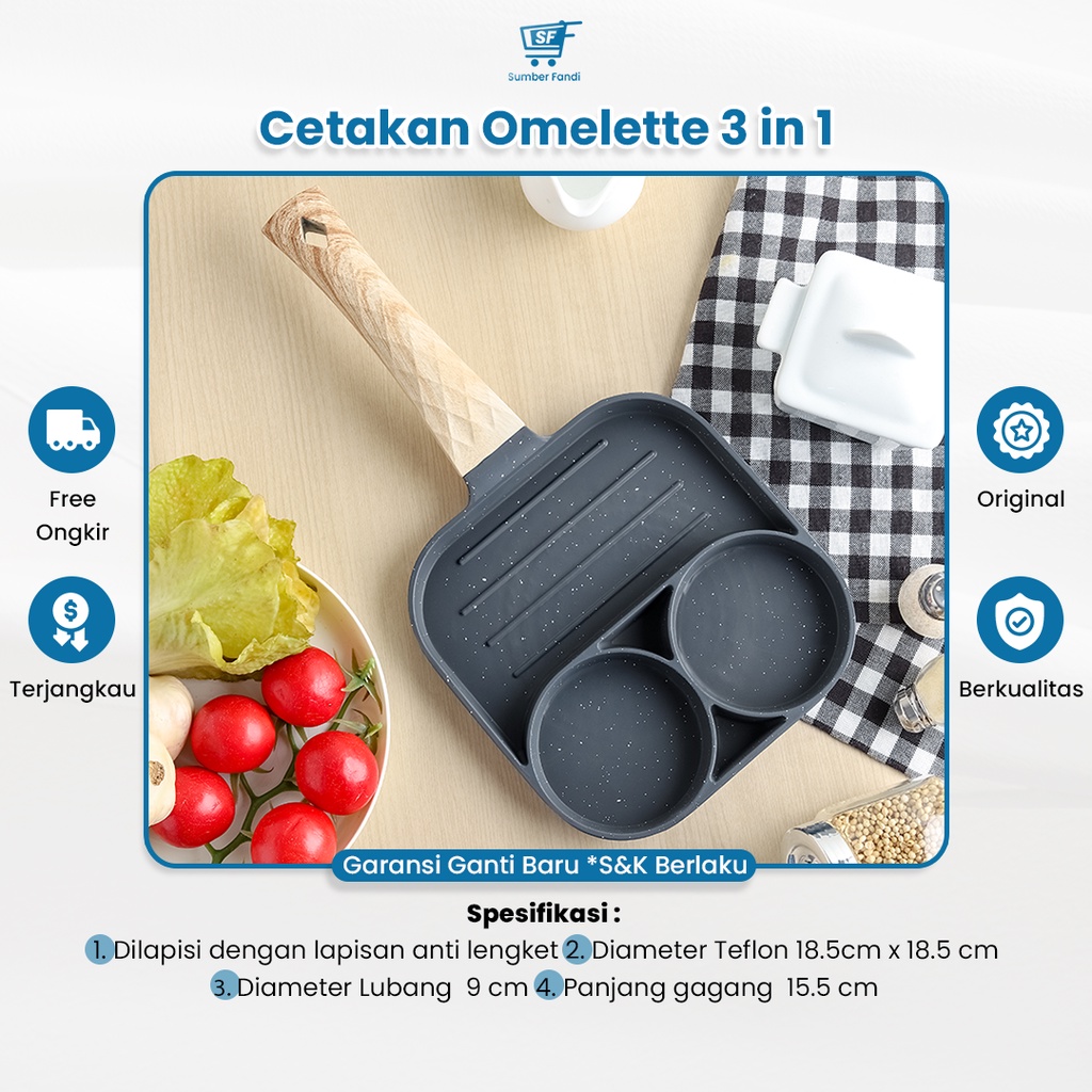 Jual Cetakan Telur 3 in 1 Sumberfandi Store Bahan Alumunium Tebal Egg ...
