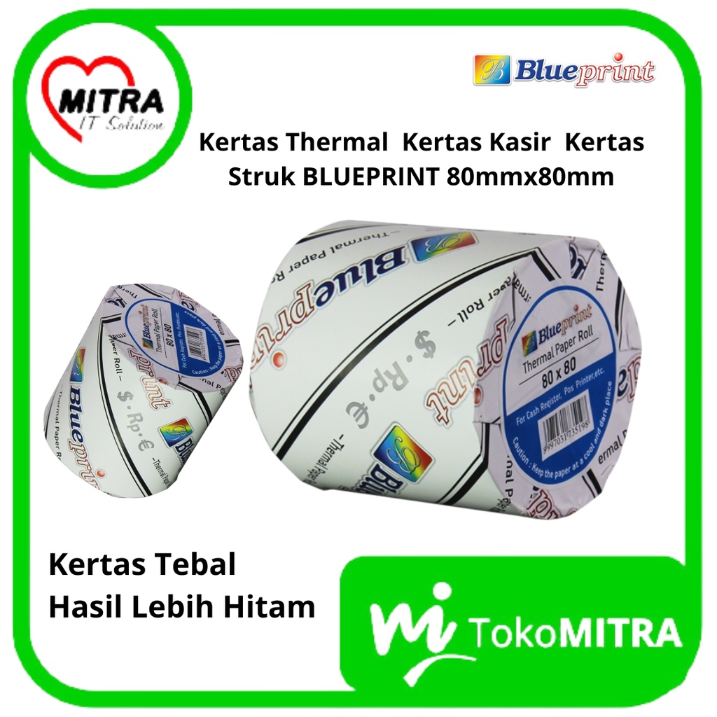 Jual KERTAS TERMAL KERTAS KASIR KERTAS STRUK PARKIR BLUEPRINT LITE ...