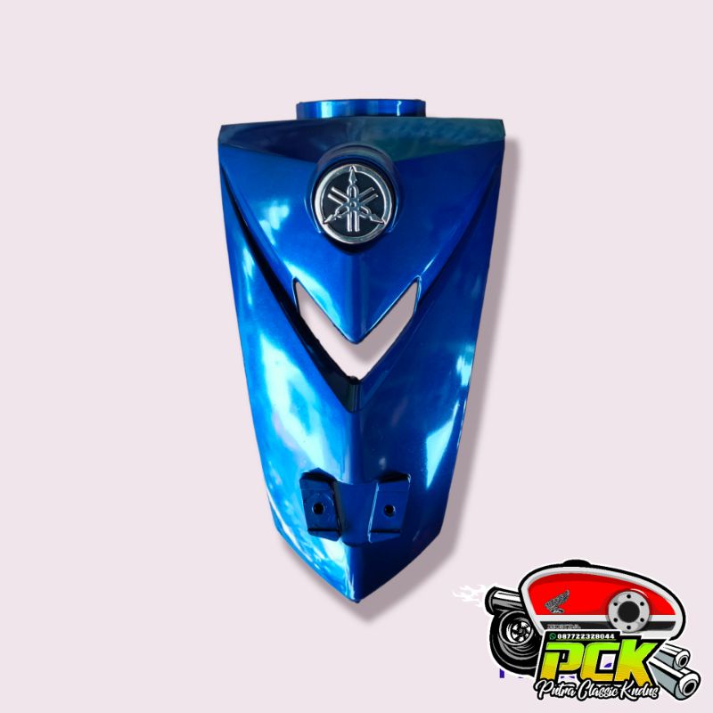 Jual Tameng panel dasi dada Yamaha Vega R new 2006-2009 biru set logo ...
