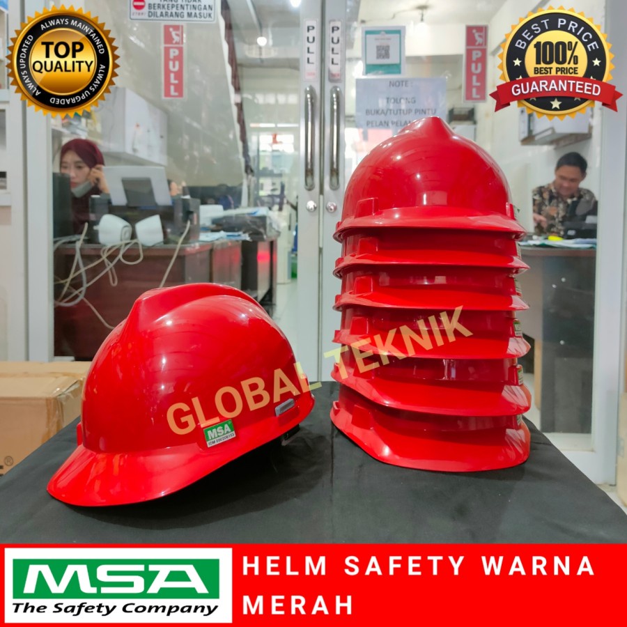 Jual Helm Proyek MSA SNI Merah, Helm safety MSA merah | Shopee Indonesia