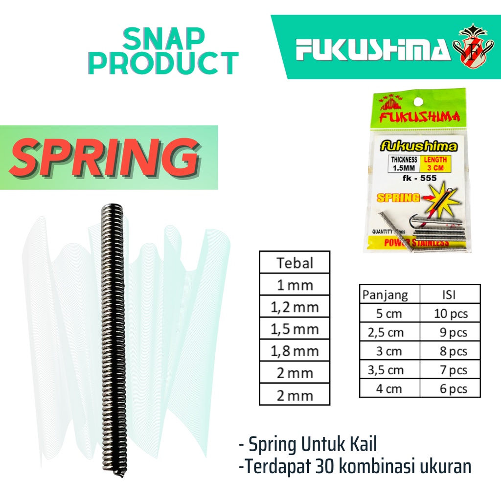 Jual Spring (Pegas) Pancing untuk Kail Fukushima Tipe FK-555 | Shopee ...