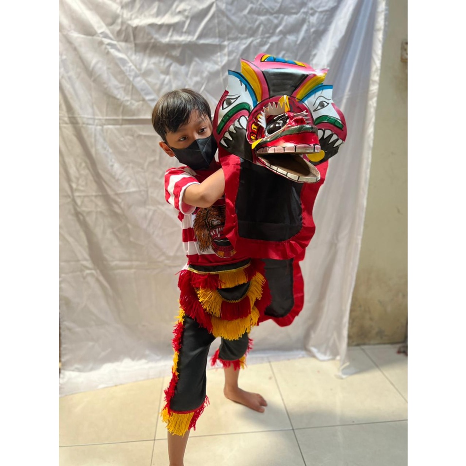 Jual Stelan Baju reog full embong + barongan Caplokan spon mainan anak ...