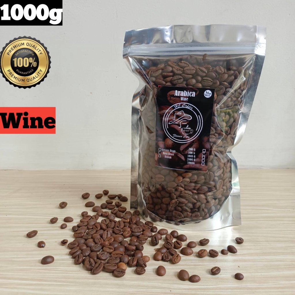 Jual Biji Kopi Wine Robusta Arabica 1kg Best Premium Grade A+ | Shopee ...