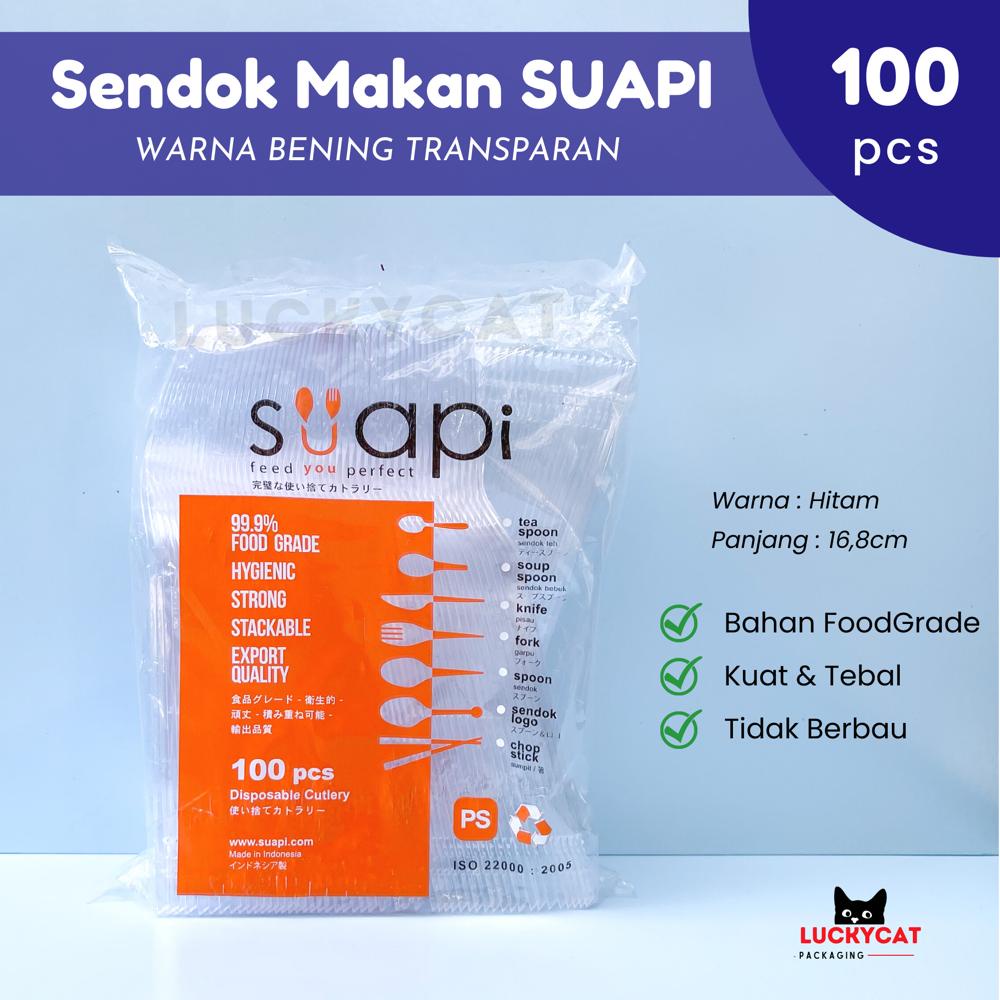 Jual (100Pcs) Sendok Makan Plastik Suapi Higienis Food Grade | Shopee ...
