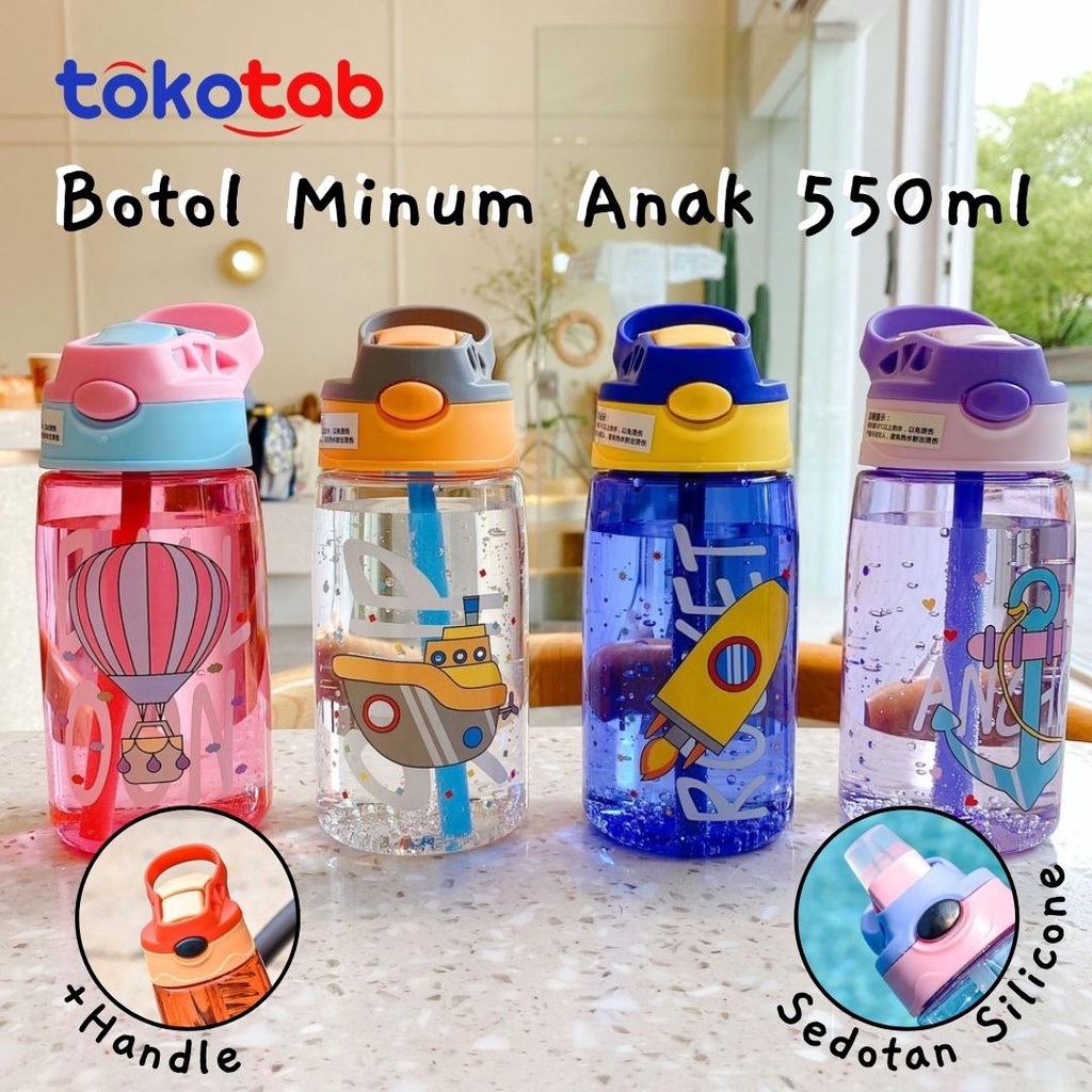 Jual Tokotab - Botol Minum Anak Air 550ml 480ml /Botol Anak Karakter animal Country BPA | Shopee ...