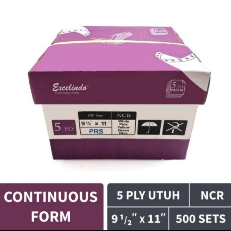 Jual Continuous form 5 ply/kertas komputer dot matriks 9 1/2 * 11 Full ...