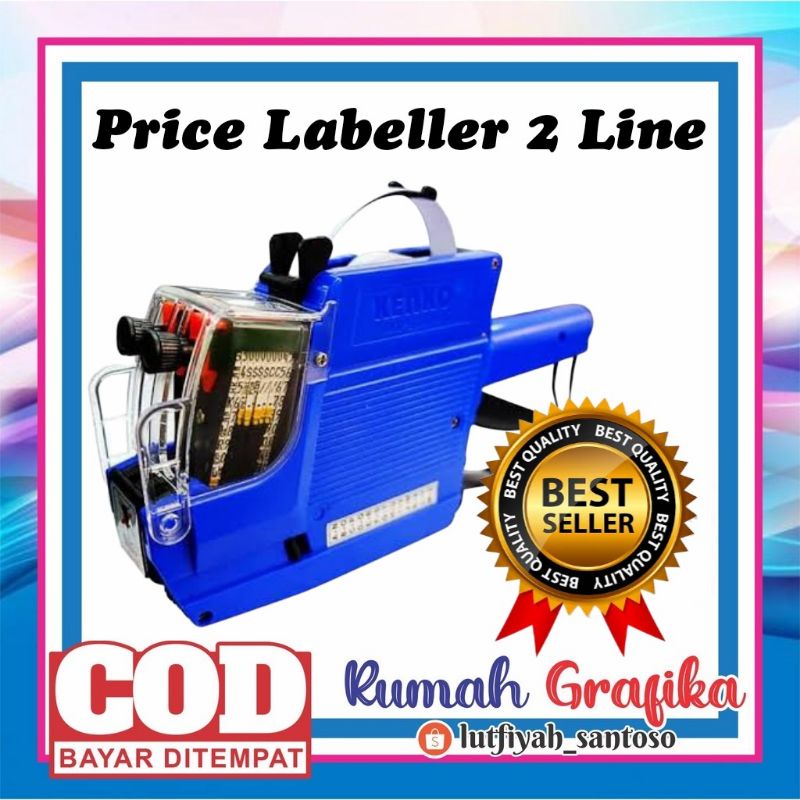 Jual MESIN LABEL HARGA 2 LINE BISA UNTUK ANGKA DAN HURUF | Shopee Indonesia