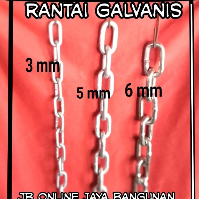 Jual @=@=@=@=] rantai besi / galvanis 3mm 5mm dan 6mm PUTIH harga per ...