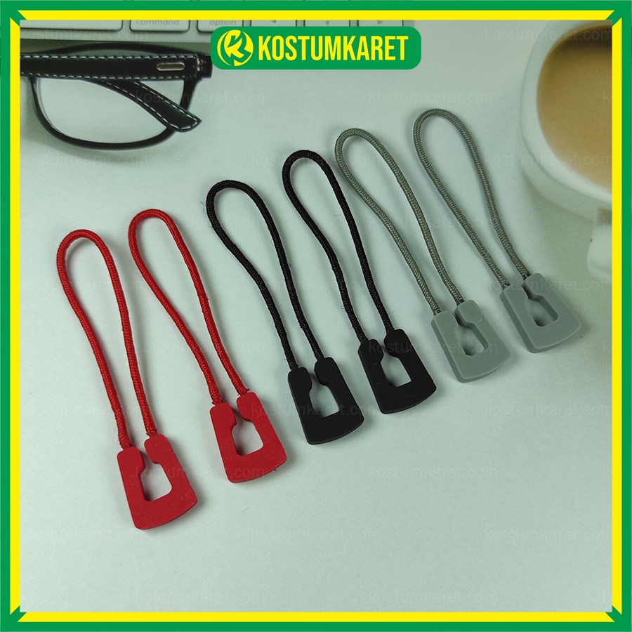 Jual Gantungan Resleting Karet ( Bukan Plastik ) 1 Sisi | Zipper Puller ...