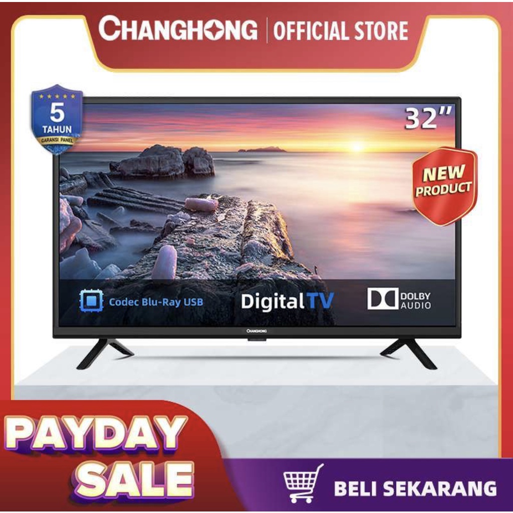 Jual NEW LED TV DIGITAL CHANGHONG 32G5W HDMI+USB Movie [32 Inch] | Shopee Indonesia
