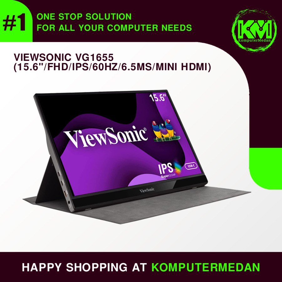Jual LED Monitor ViewSonic VG1655 (15.6"/FHD/IPS/60Hz/6.5ms/Mini HDMI ...