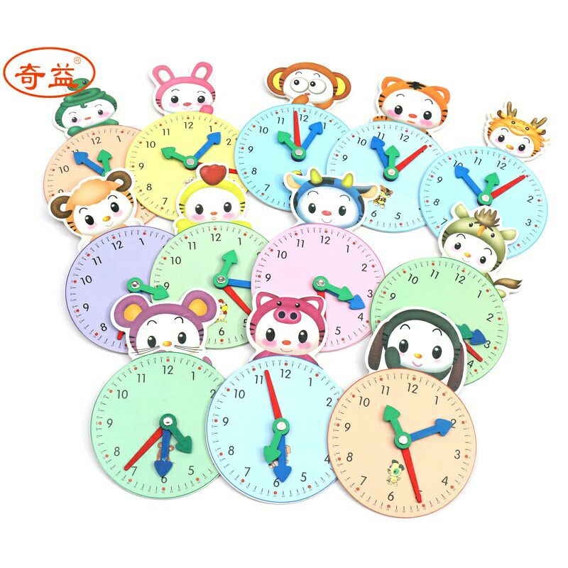 Jual Jam Kayu Mainan edukasi anak / Jam Edukasi Anak belajar mengenal ...