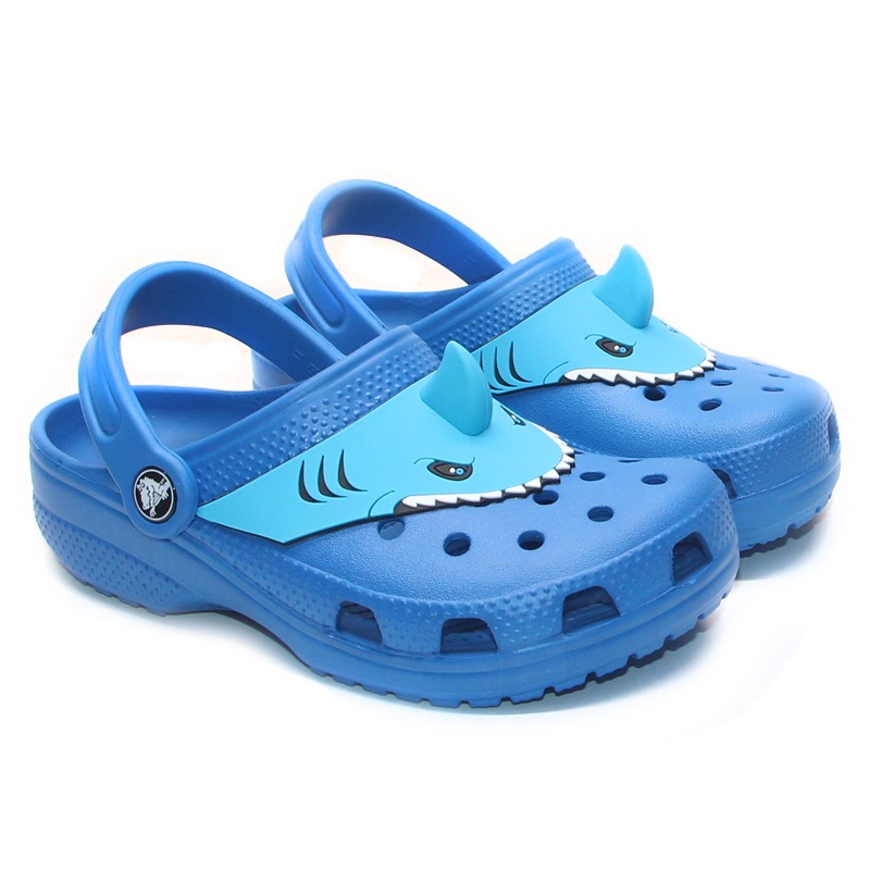 Jual [GRANGLORIOUS] Crocs Anak Anak Shark / Crocs anak Fun lab sharks ...