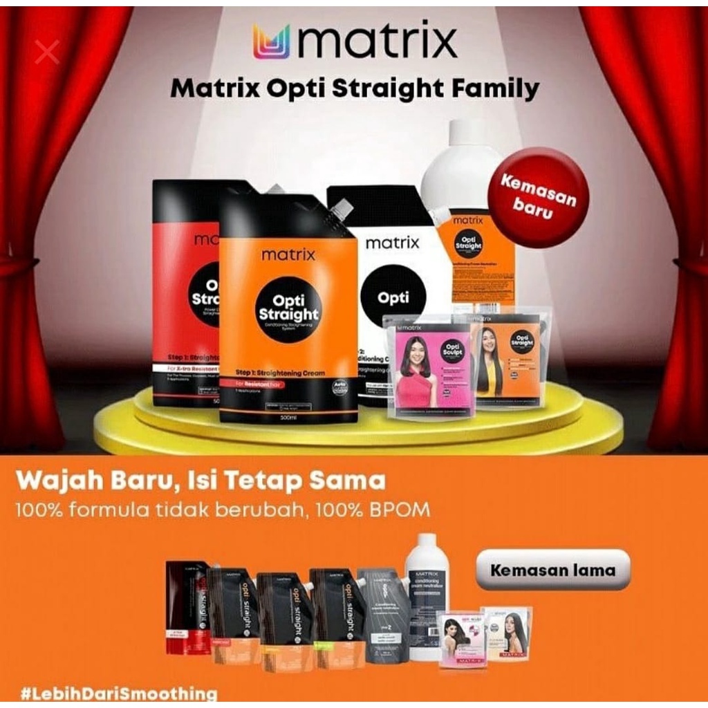 Jual MATRIX PELURUS RAMBUT OPTI STRAIGHT 500ML | STEP 1 | Shopee Indonesia
