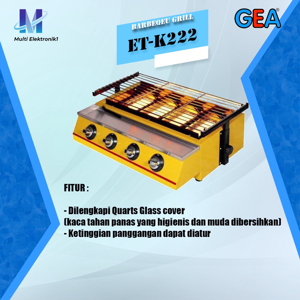 Jual Getra ETK222 Griller 4 Burner Kompor Panggang 4 Tungku Komersil ...