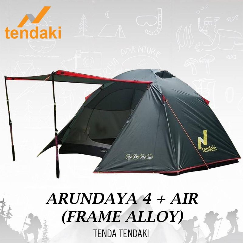 Jual TENDA CAMPING TENDAKI ARUNDAYA 4+ AIR FRAME ALLOY ULTRALIGHT ...