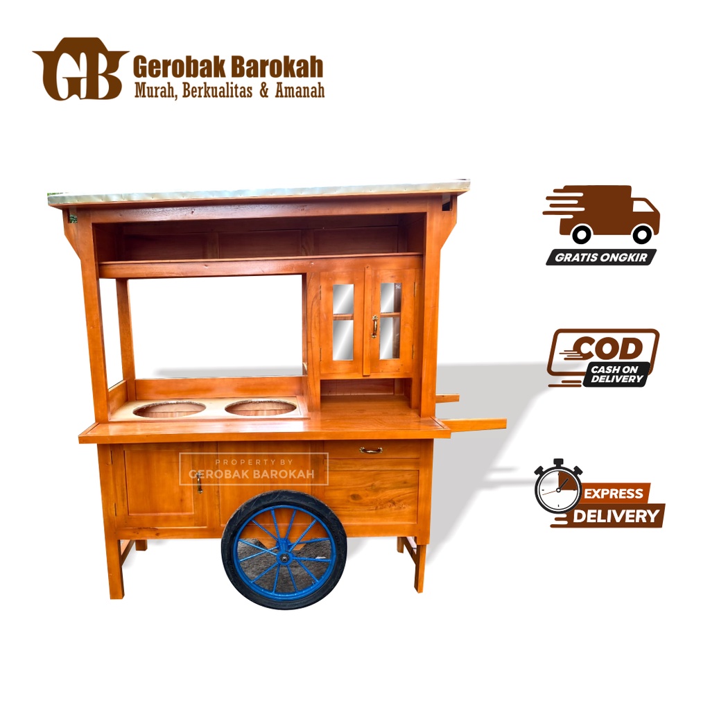 Jual Gerobak Bakso / Rombong Bakso / Gerobak bakso malang | Shopee ...