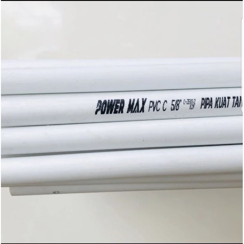 Jual Pipa Paralon Listrik POWER MAX 5/8" Inch/ Peralon Kabel Putih PVC Panjang 4 meter/ Pipa ...
