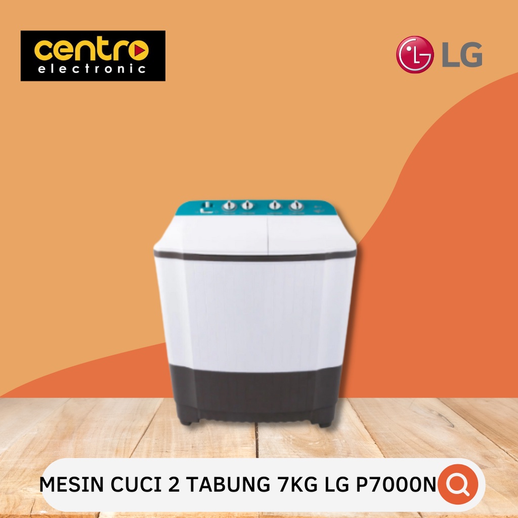 Jual LG MESIN CUCI 2 TABUNG KAPASITAS 7KG P7000N | Shopee Indonesia