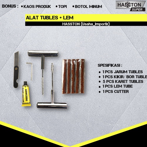 Jual Alat Tubles Hasston Original Alat Tubles + Lem Alat Tambal Ban ...