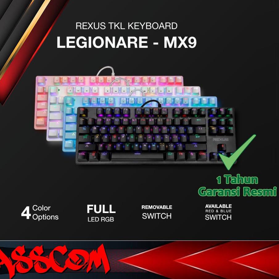 Jual Baru E6EOG Rexus MX9 TKL Keyboard Gaming Mechanical Legionare MX9 TKL RGB W60 Harga Murah ...