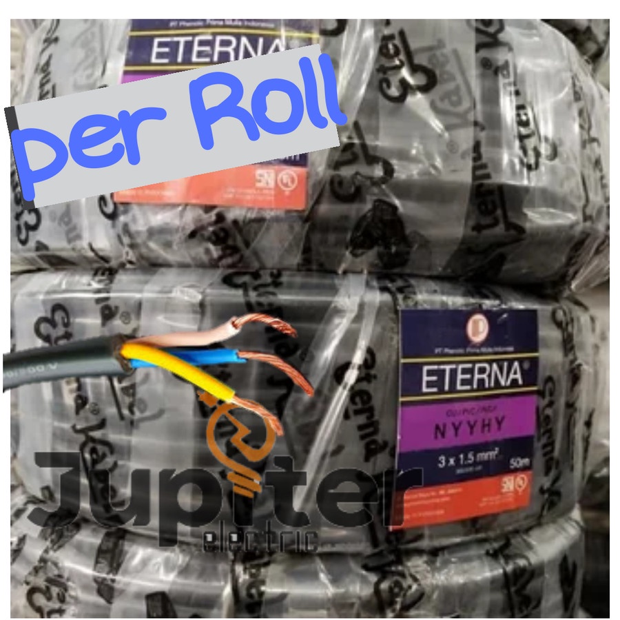 Jual Kabel Listrik ETERNA NYYHY 3 X 1.5 mm 50 Meter | Shopee Indonesia
