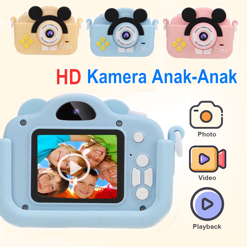 Jual Mini Anak Kamera Lucu 1080P Dual Kamera Selfie 2.0 Inch HD Layar ...