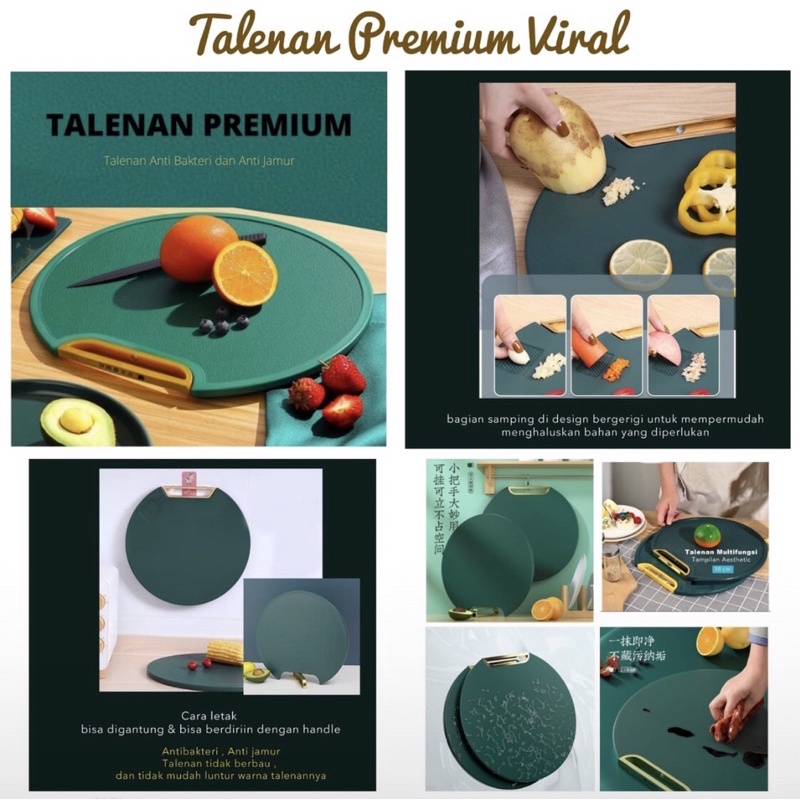 Jual Talenan Bulat Anti Jamur Telenan Viral Bulat Hijau Talenen Premium ...