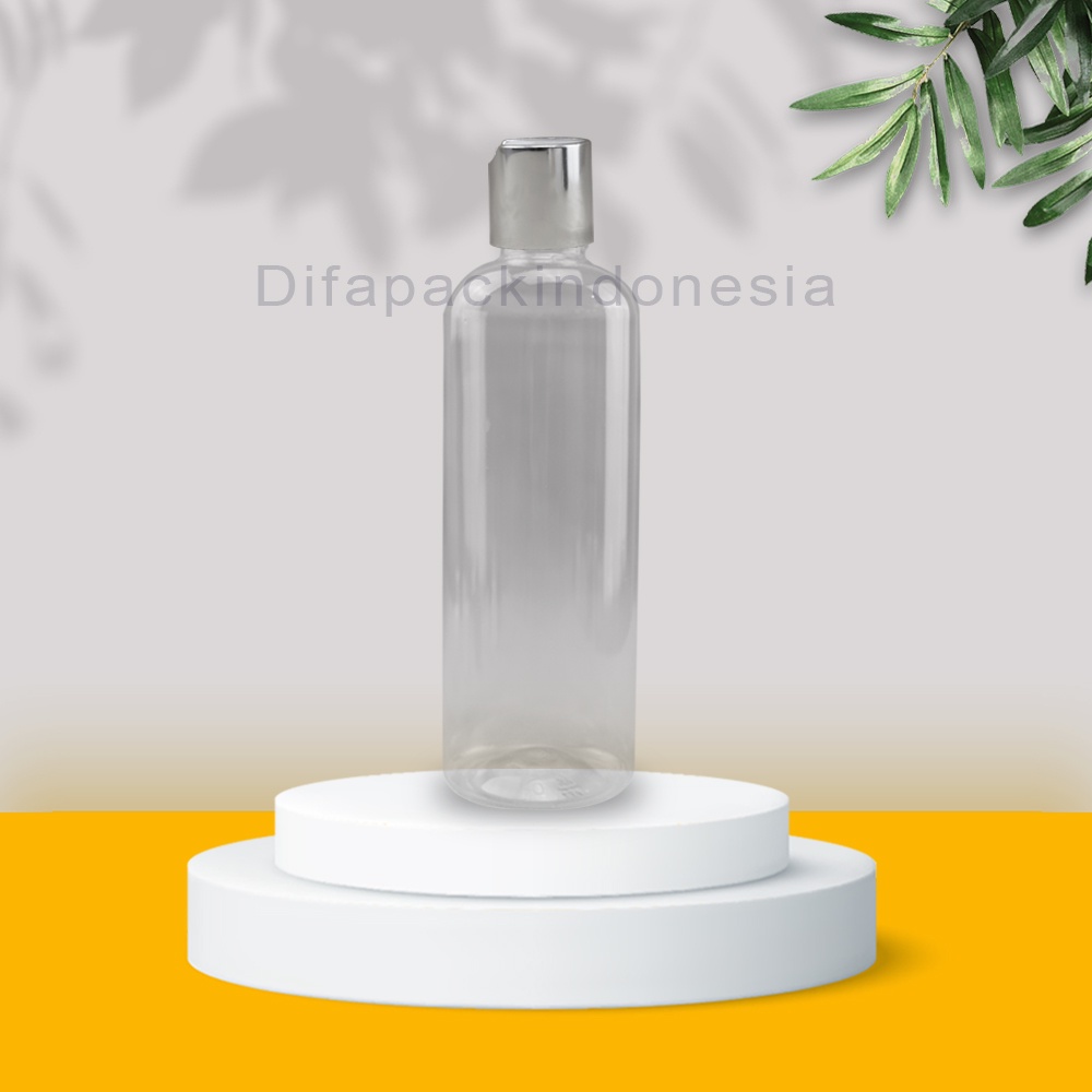 Jual Botol PET 250ml tutup prestop silver body natural | Shopee Indonesia