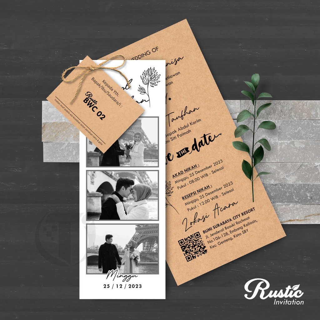 Jual UNDANGAN PERNIKAHAN HANGTAG RUSTIC TALI SIMPLE MURAH - RUSTIC ...