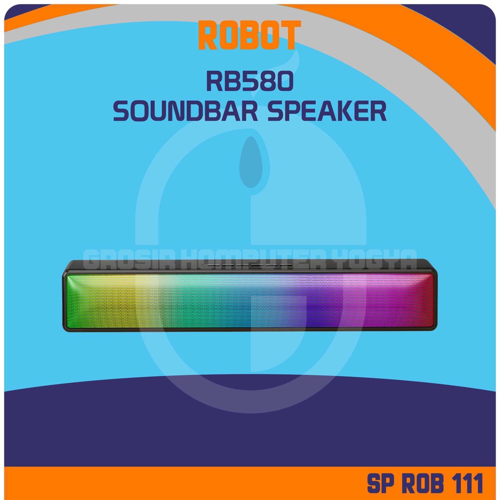 Jual Robot RB580 RGB Light Bluetooth 5.1 Soundbar Portable Wireless ...