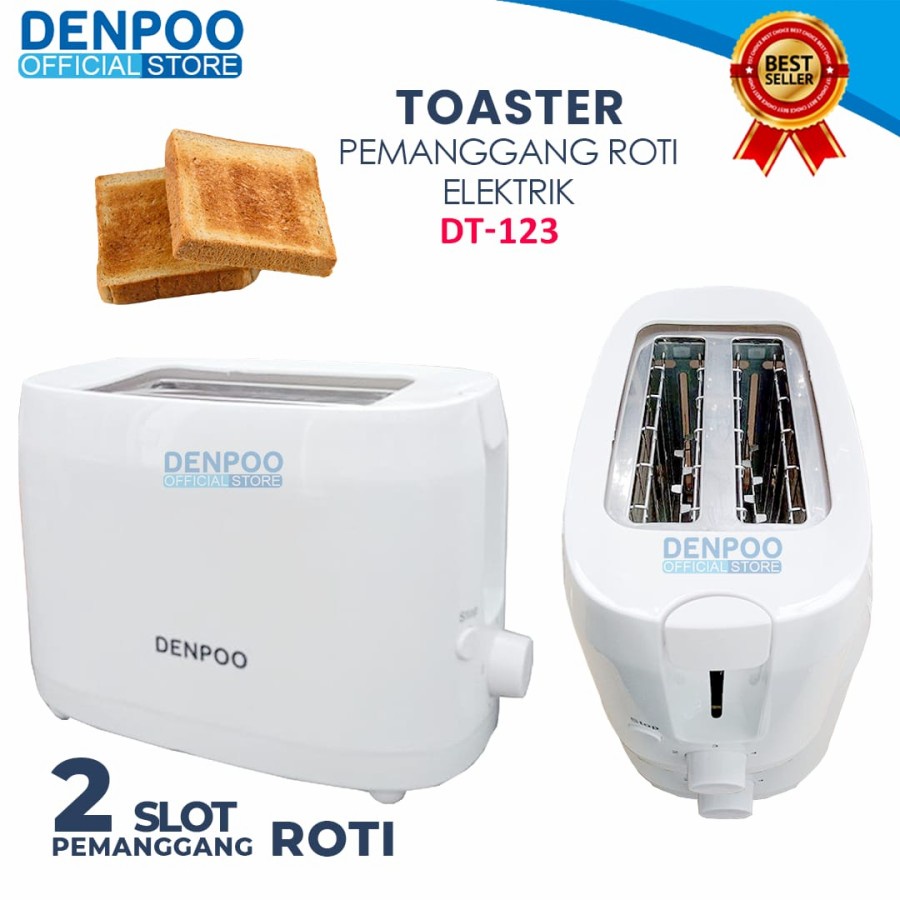 Jual Denpoo Toaster Pemanggang Roti Elektrik DT123D | Shopee Indonesia