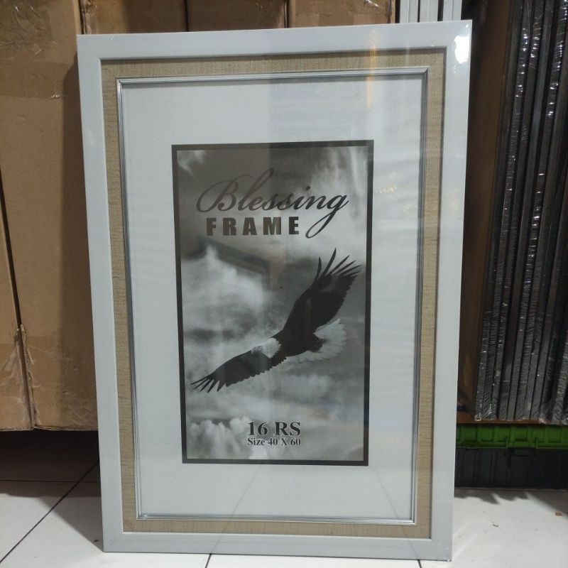 Jual Bingkai frame pigura foto 16rs 40x60 cm minimalis dobel lis dobel ...