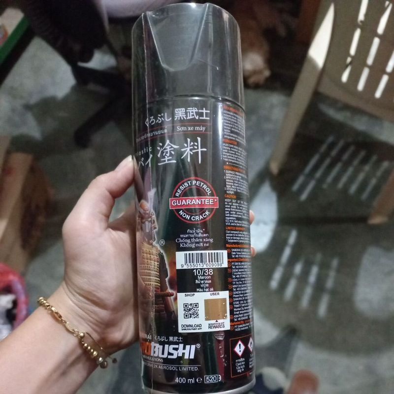 Jual CAT PILOX SAMURAI PAINT 38 MAROON 400ML | Shopee Indonesia