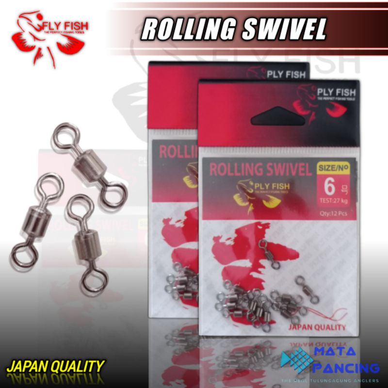 Jual Fly fish rolling swivel black nikel murah kuat untuk casting atau ...