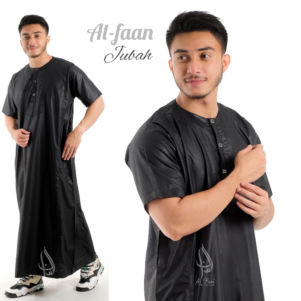 Jual Jubah Gamis Pria Jubba al faan lengan pendek Jubah pria muslim ...