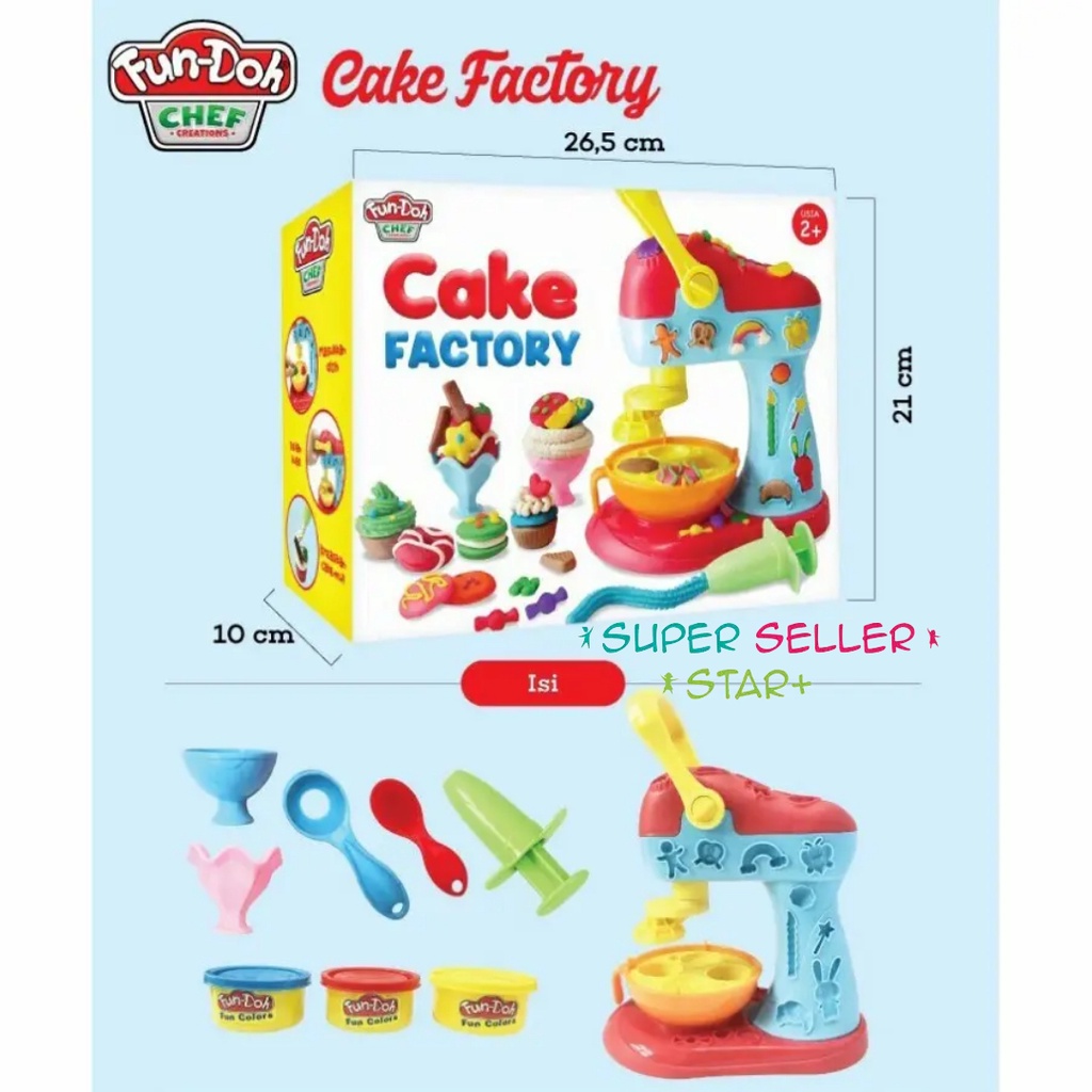Jual Super Seller Star - Mainan Play Doh Cake Factory | Playdoh Chef ...