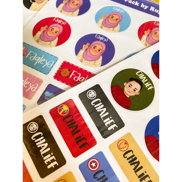 Jual CUSTOM LABEL NAME STICKER PACK by RUPA PAGI (2 PACK) | Shopee ...